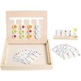 Montessori Wooden Learning Toys: Logic Game, Slide Puzzle, Color ...