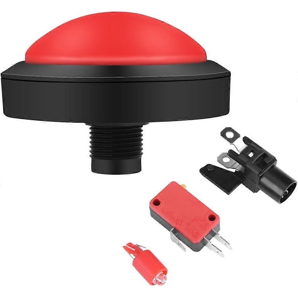 Large Arcade Button with LED, Dome Jumbo Convex Lighted Button for ...