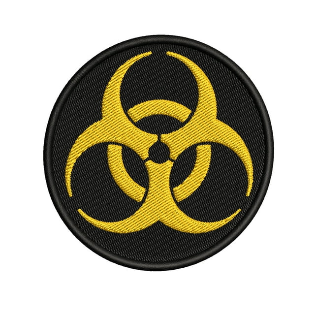 Toxic Yellow Biohazard Sign Patch Iron on Applique Horror Clothing ...