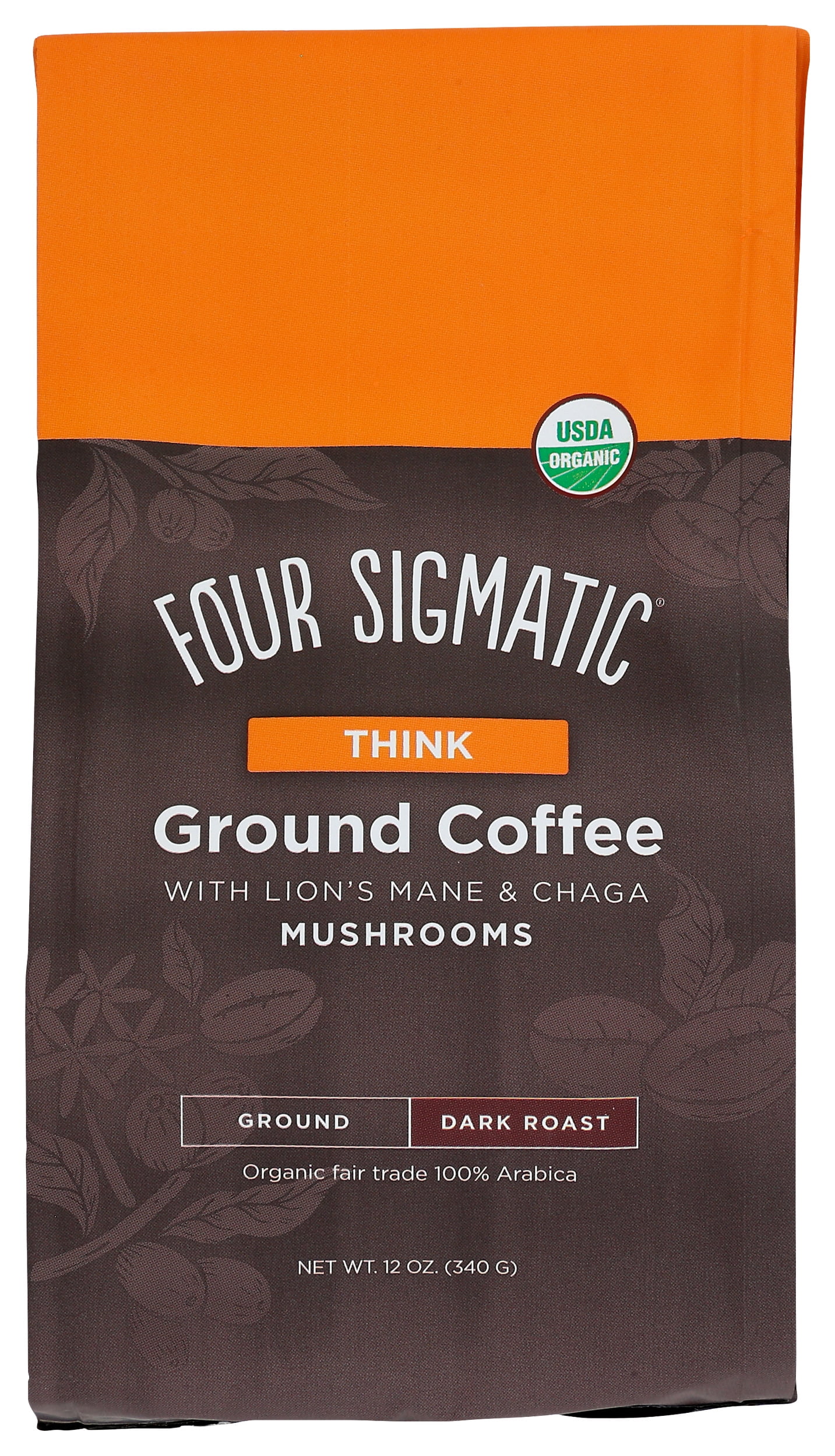 Four Sigmatic® Think Ground Coffee With Lion'S Mane & Chaga 12 Ounce ...