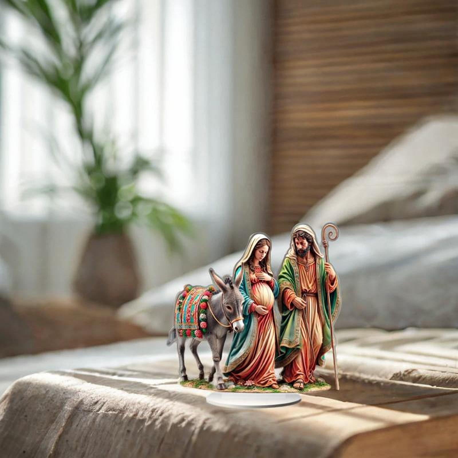 Letrero acrílico de Joseph Mary, decoración navideña, centro de mesa ...