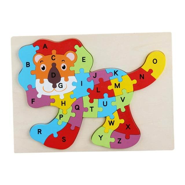 Abc Animal Puzzle Cartoon Abc Puzzles Block Toy Fine Motor Skill ...