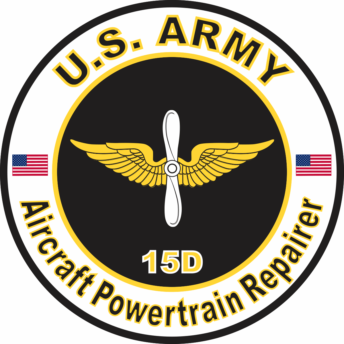 3.8 Inch U.S. Army MOS 15D Aircraft Powerplant Specialist - Walmart.com