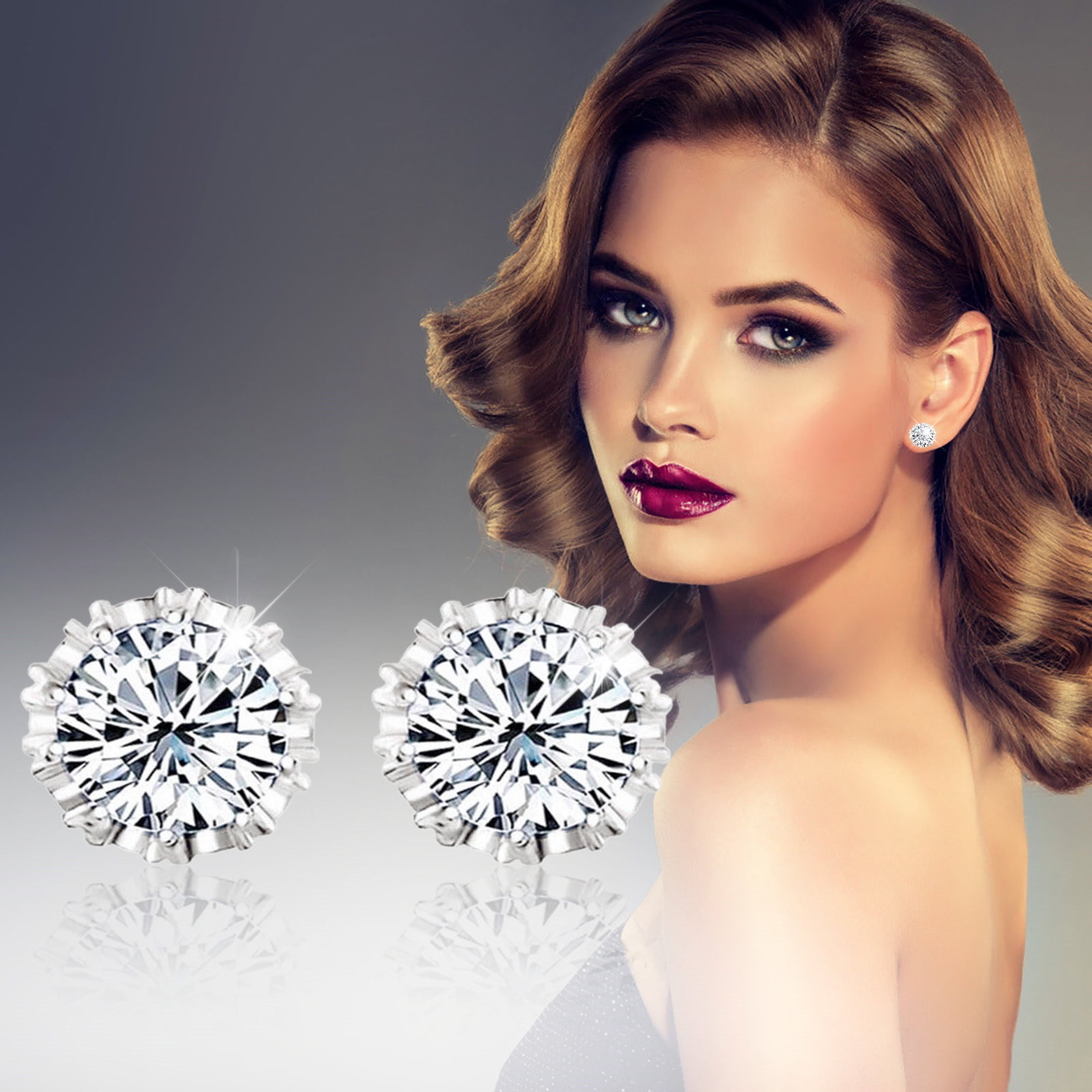 Click here for Egnmcr Stud Earrings For Women Fashion Diamond Ear... prices