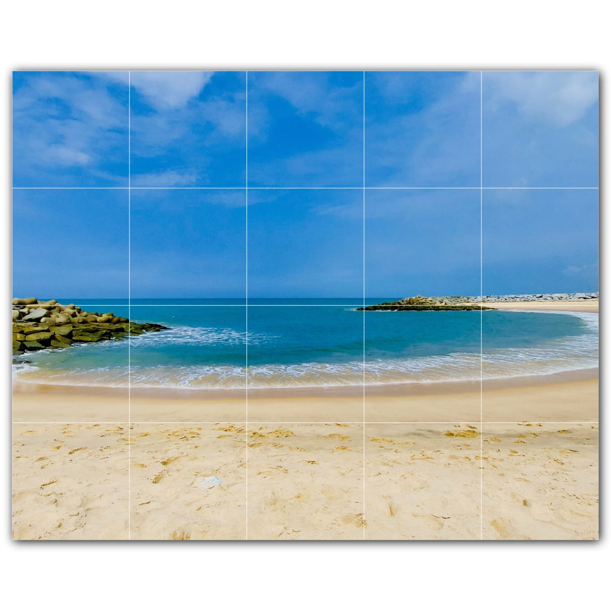 Picture-Tiles.com: Beach Ceramic Tile Wall Mural WAL500048-54XL. 60"W x ...