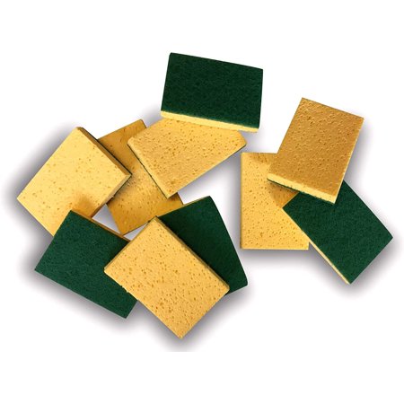 CARBONLIKE Pack of 10 Sponges | Economy Big Pack | Double Sided ...