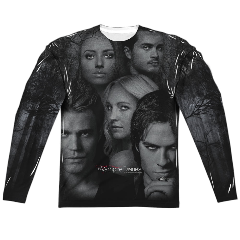 Vampire Diaries In The Woods (Front/Back Print) Mens Long Sleeve ...
