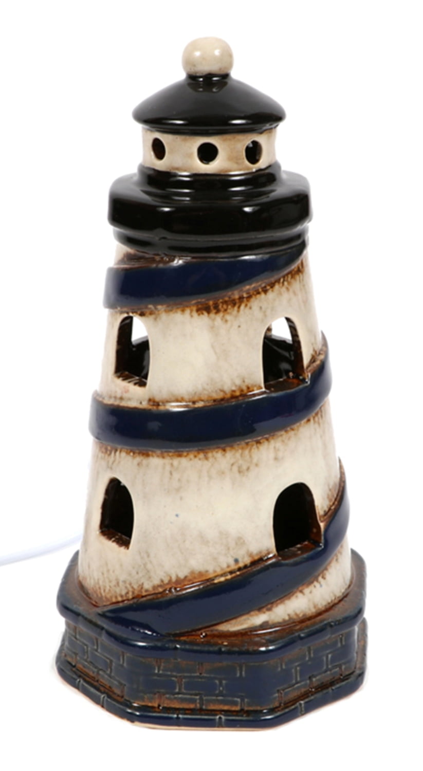 Lighted Lighthouse Tabletop Ceramic Electric Night Light 7 Watt ...