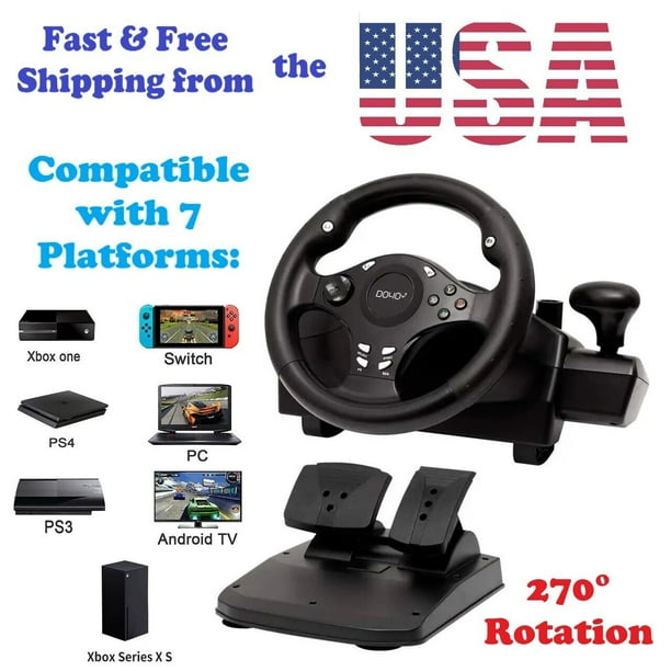 270° Gaming Steering Wheel For PC/PS/Switch/Xbox - All-In-1 Racing ...