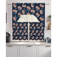 4th of July Kitchen Curtains Set for Windows 3 Piece Cafe Curtains 24 ...
