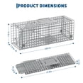 BouPower 24 Inch Collapsible Steel Humane Live Animal Cage Trap with ...