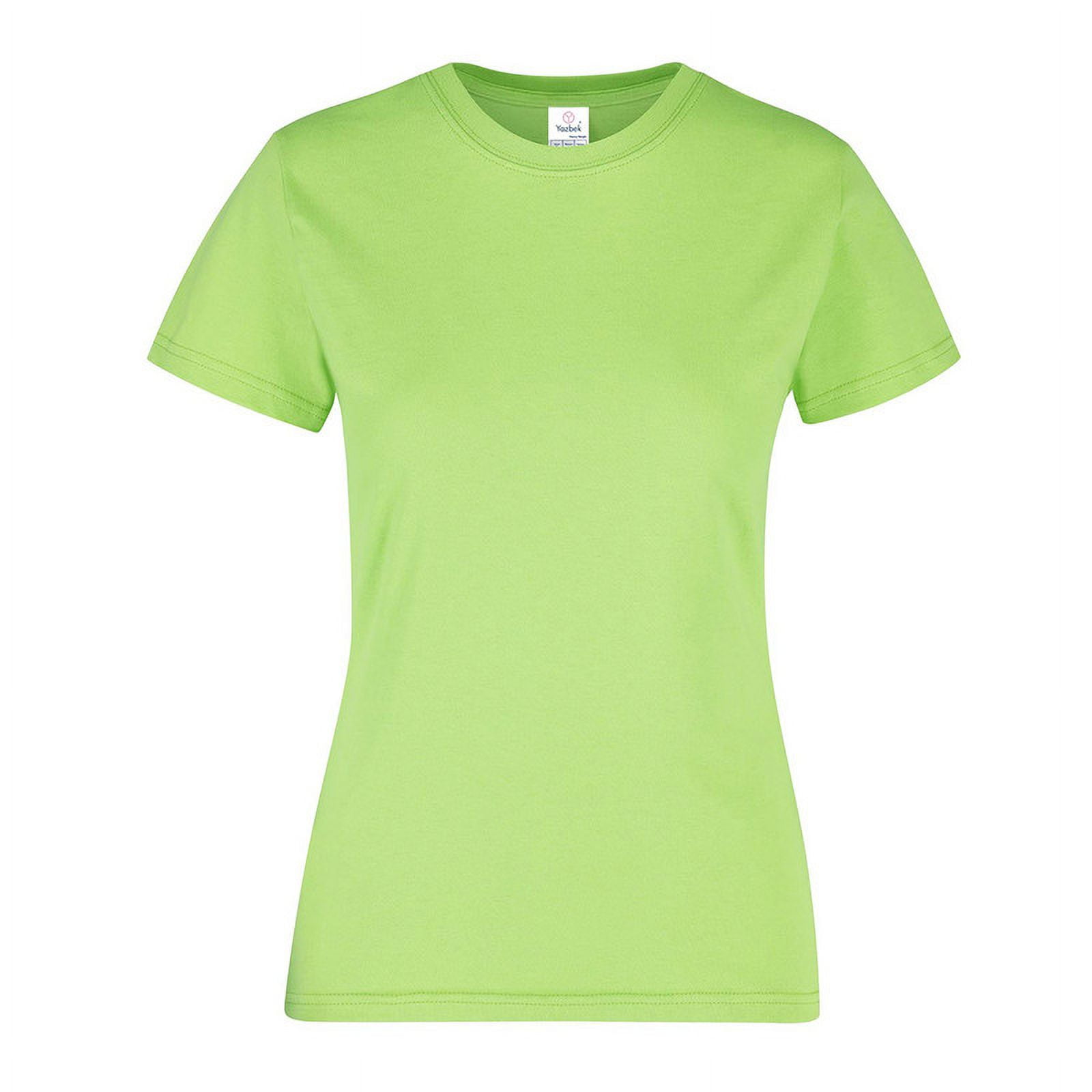 Playera Peso Completo para Dama, Color Lima, 100% Algodón | Bodega ...