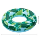 Bluescape Large, Fun Tropical Blue Inflatable Swim Tube Pool Float for ...