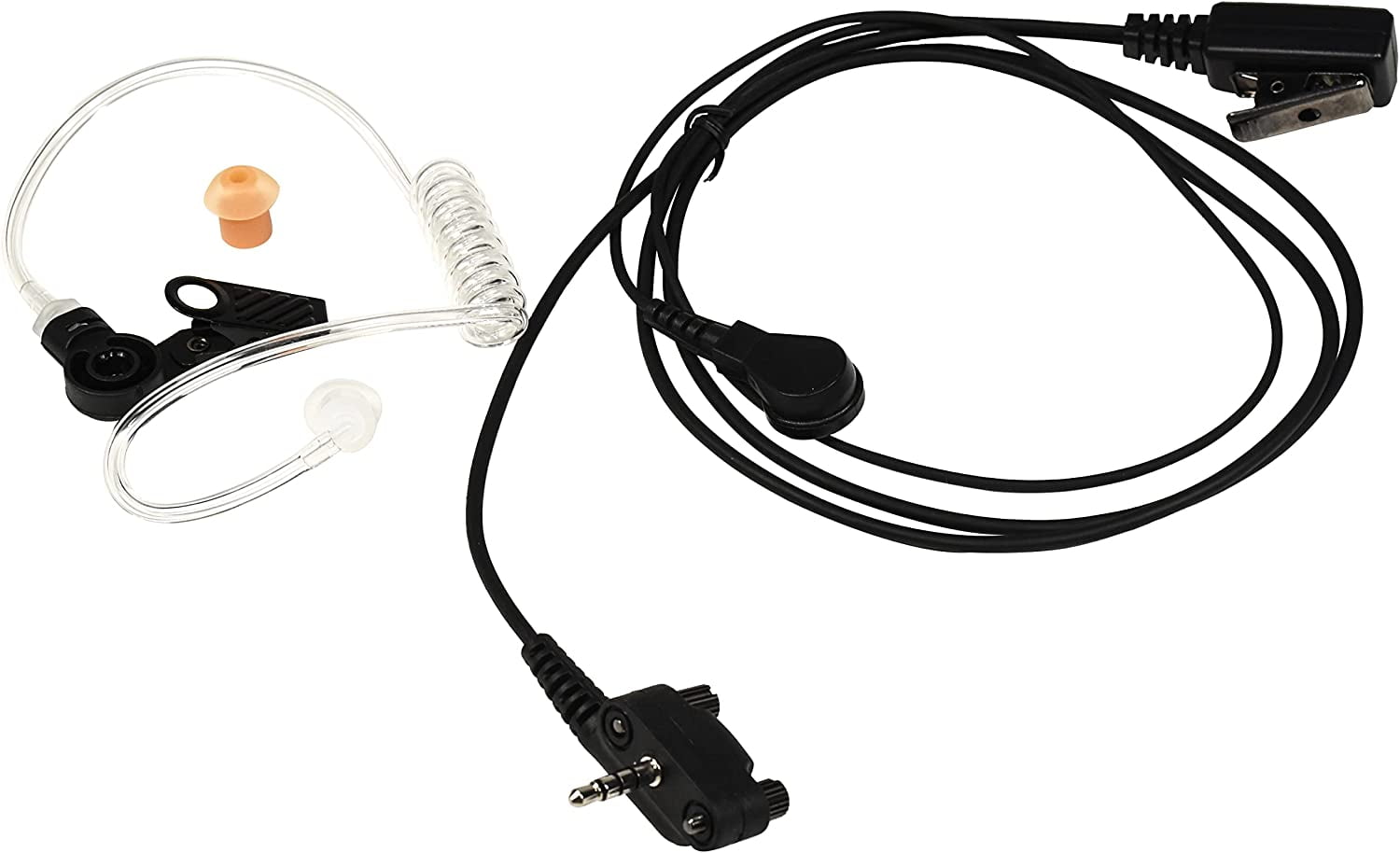 Buy HQRP Acoustic Tube Earpiece Headset PTT Mic for Vertex Standard VX-168, VX-180, VX-210 ...