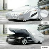 HEJULIK Silver rain car cover waterproof full car cover, outdoor indoor ...