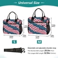 ALAZA Red Stripes Stars-s1 Print Cooler Lunch Bag Insulated Reusable ...