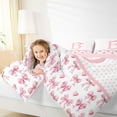 Feelyou Bowknot Letter B Twin Comforter Sets, Kawaii Princess Pink ...