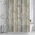 Classic Plank Shower Curtain, Traditional Farmhouse Beige Wood Board ...