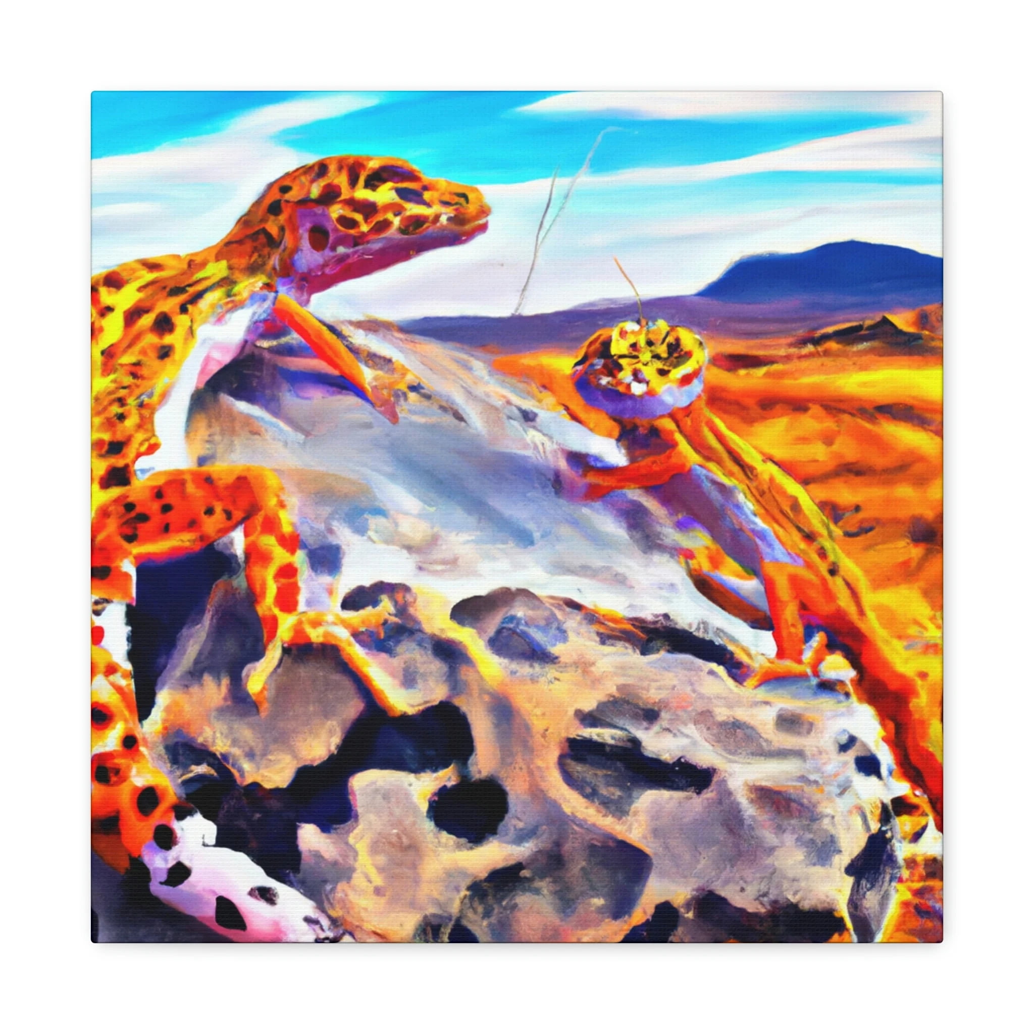 Leopard Gecko Expressionism - Canvas - Walmart.com