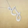 Bling Craft Cursive J Initial Pendant Unisex 0.55 Ct Round Moissanite ...