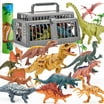 Wisairt Dinosaur Toys for kids,53 PCS Dinosaur Play Set with Activity Play Mat,Dinosaur Figures ...