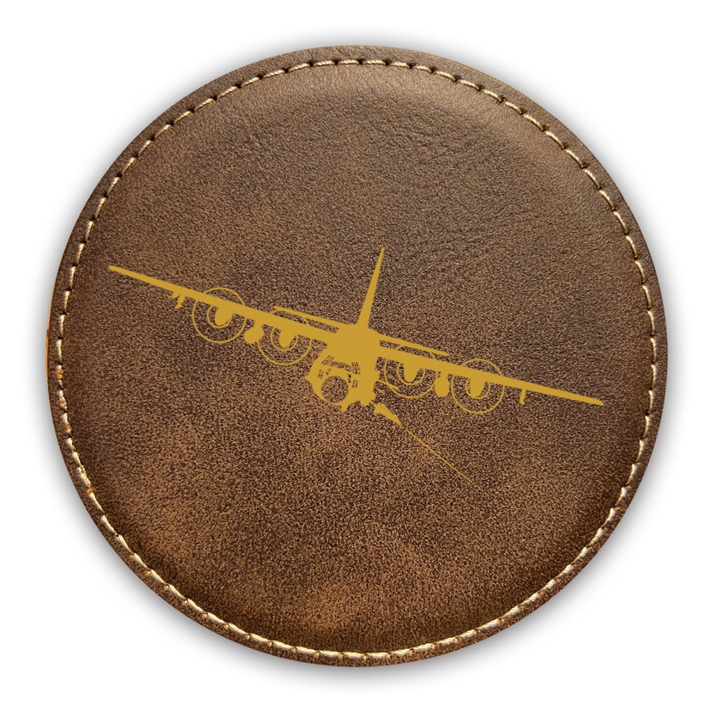 AC-130 Spectre Coaster Laser Engraved Leatherette - Round Coasters ...