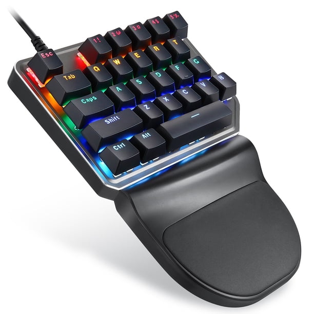 Motospeed K27 One-handed Mechanical Keyboard 27 Keys Wired Gaming ...