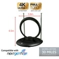 GE Indoor HDTV Antenna, 30-mile Range, VHF UHF 1080P 4K, Black, 33694 ...