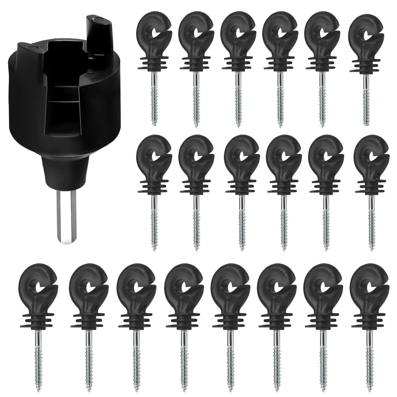 Electric Fence Insulator Screws - Fence Ring Post Self-Tapping ...