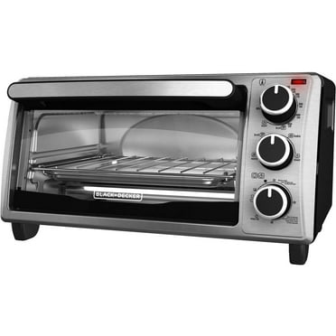 BLACK+DECKER 4-Slice Toaster Oven, Stainless Steel, TO1705SB - Walmart.com