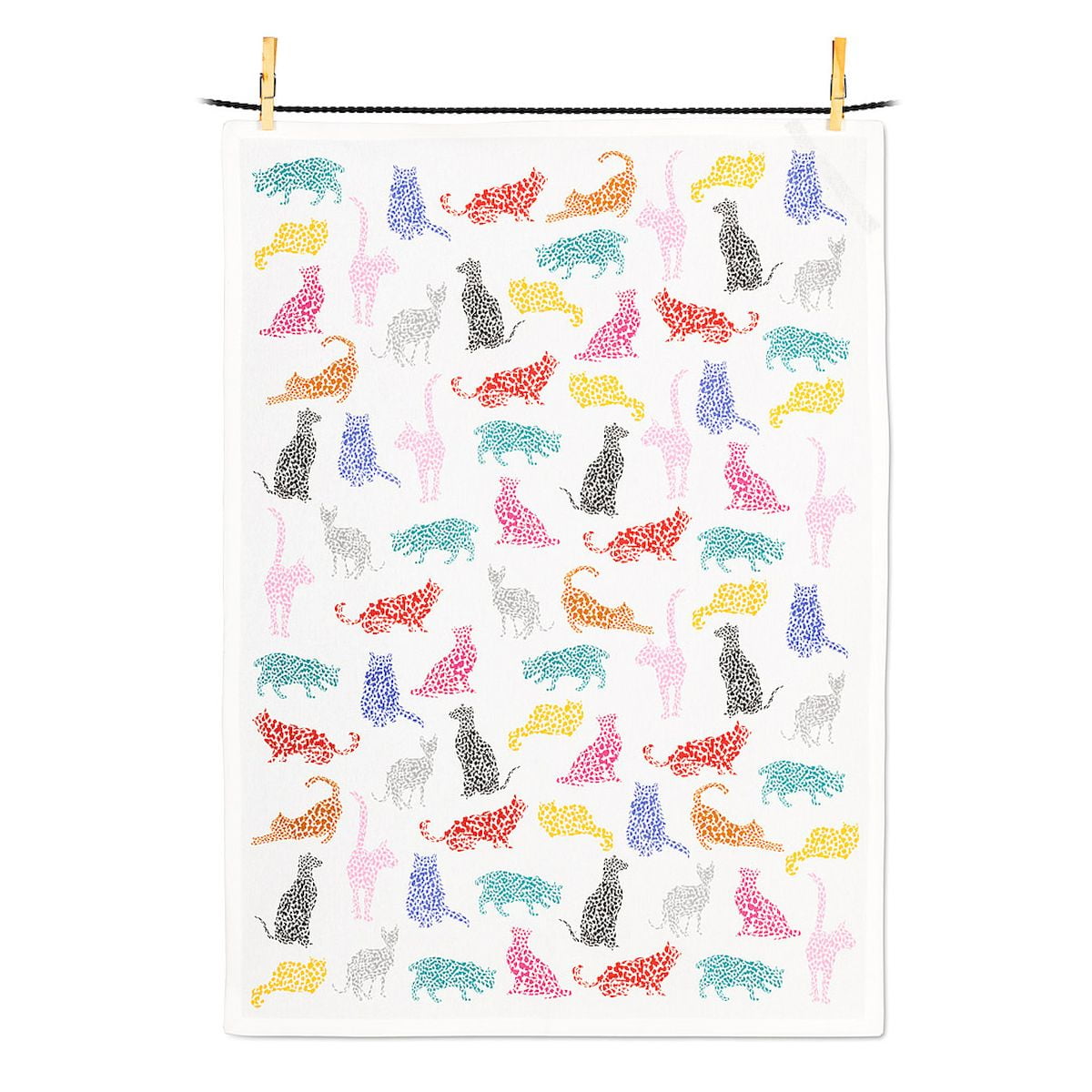 Set of 2 Speckle Cats Tea Towel - Walmart.com