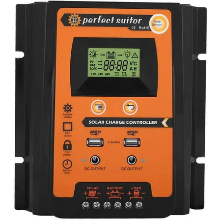 Solar Charge Controller Solar Panel Battery Regulator Dual USB LCD ...