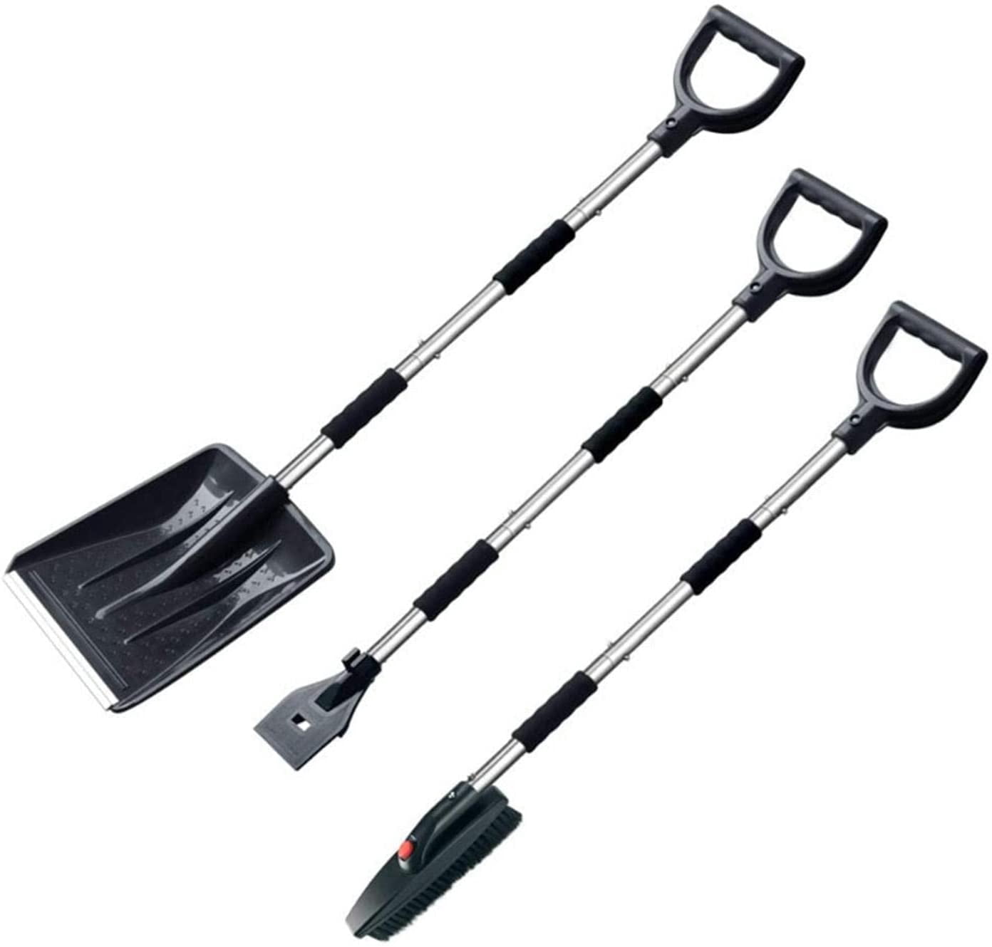 Snow Shovel Kit, Collapsible Snow Shovel Ice Scraper Snow Brush, 3 in 1 ...