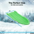 Toboggan Snow Sled for Kids and Adults, 46" Heavy Duty Plastic Open ...