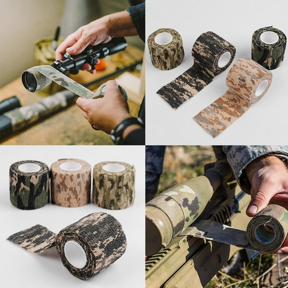 US 6-12 Pack Tactical Self-Adhesive Camouflage Tape For Outdoor Hunting ...