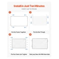 Chain Link Fence Gate 72x48 inch, Adjustable Garden Gate - 2.2-6ft ...