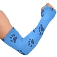 Animal Dog Blue Tile Pattern UV Protection Cooling Arm Sleeves ...