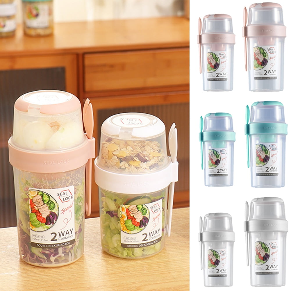 1 Set 560/760ml Breakfast Cups Yogurt Cup with Topping Cereal Cup with ...