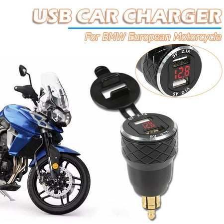 Mymisisa CNC Dual USB Charger Adapter with Voltmeter for BMW Hella/DIN ...