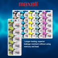Maxell High Drain Silver Oxide SR927W 1.55v 399 Watch Battery, 57mAh ...