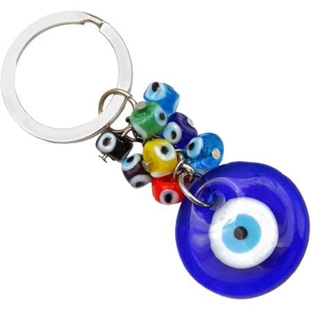 NETSENG Blue Evil Eye Keychains Devil Blue Eyes Key Chains Bead Key ...