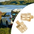 Brass Tone Battery Terminal Connector 1 Pair M8 Stud Adapter with ...