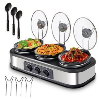 Triple Buffet Server with Warming Tray - Walmart.com