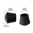 Uxcell Rubber Leg Cap End Tip Furniture Feet Protector 16mm 5/8" Inner ...