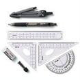 8 Pieces Math Geometry Kit Set Student Supplies with Shatterproof ...