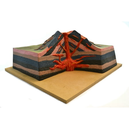 Eisco Labs Volcano Mountain Table Top Model with Cut Away View, Approx ...