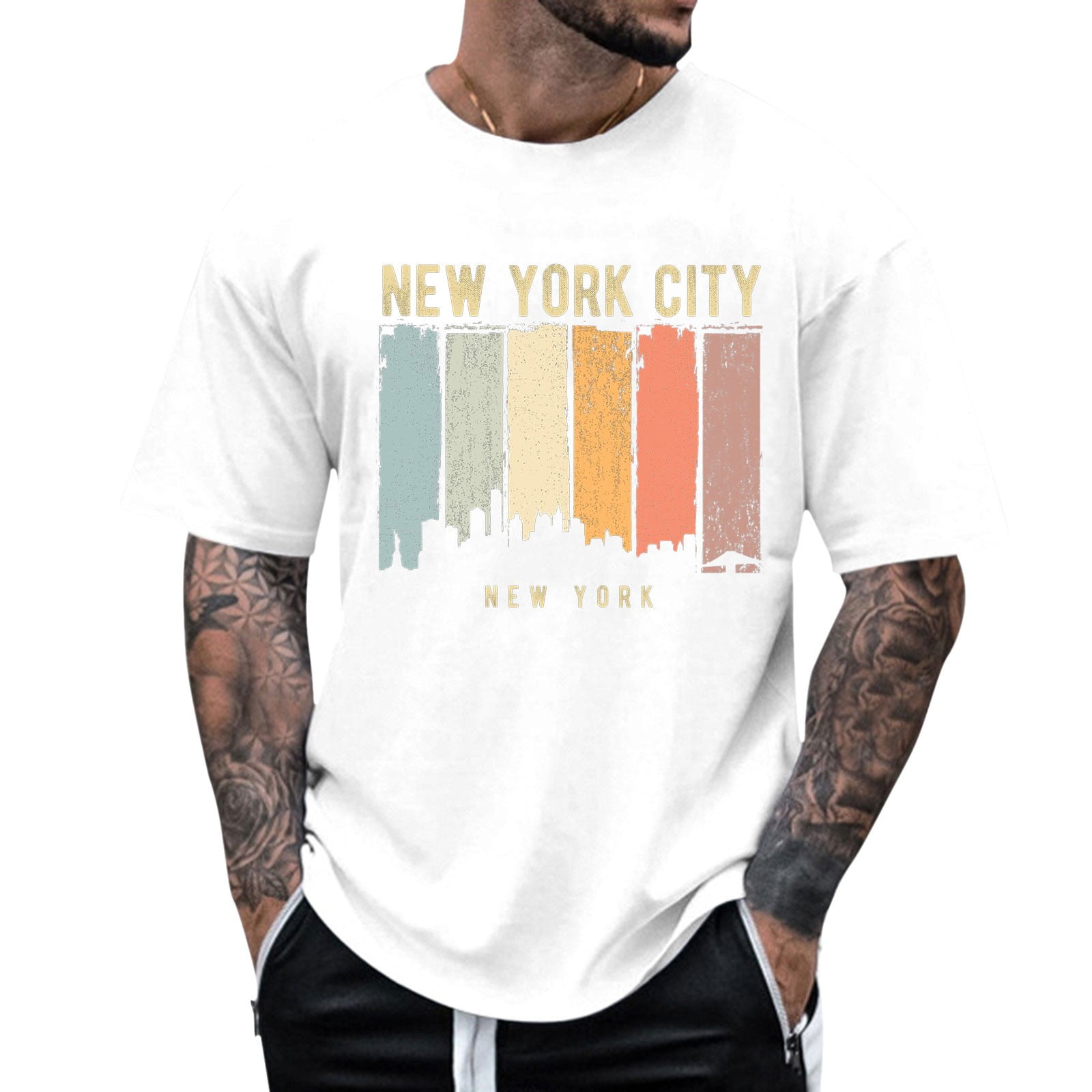 Click here for Huesdet Men Graphic T Shirts Short Sleeve Casual B... prices