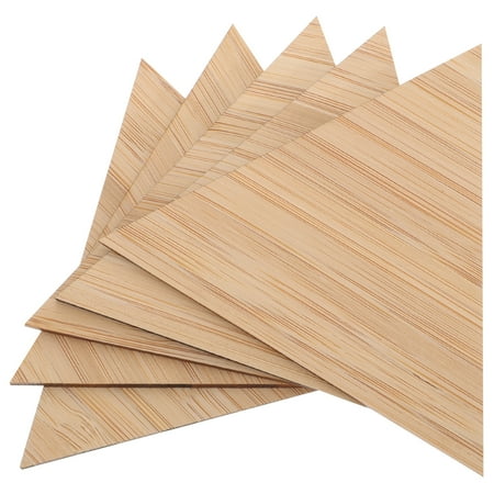5Pcs Unfinished Bamboo Slices DIY Triangle Bamboo Pieces DIY Blank ...