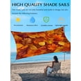 Maple Leaf Sun Shade Sail 6.5' x 10', Country Fall Orange Brown Leaf ...