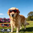 Luxcidy Red Dog Goggles, UV400 Pet Glasses, Soft Frame, for Large Dogs ...